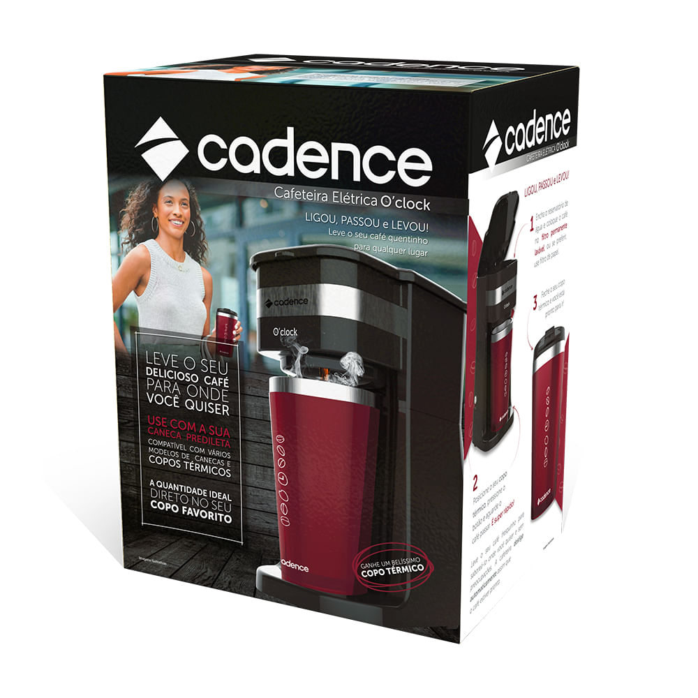 Cafeteira Elétrica Cadence O’clock com Copo Térmico - Camicado