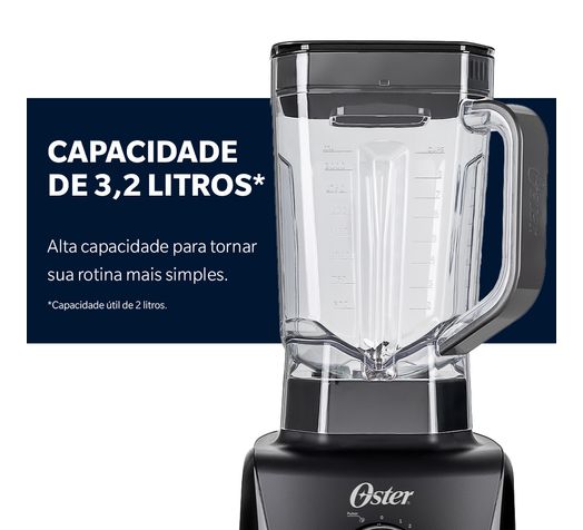 Liquidificador 1400 Full Oster Preto - Potência e Desempenho | Oster ...