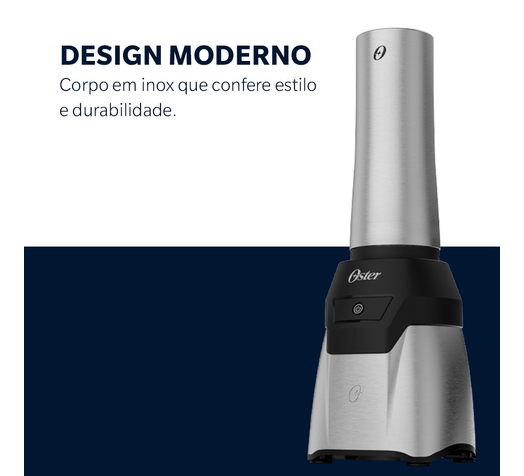 Blender Power Inox Oster com 2 Jarras To Go - Oster
