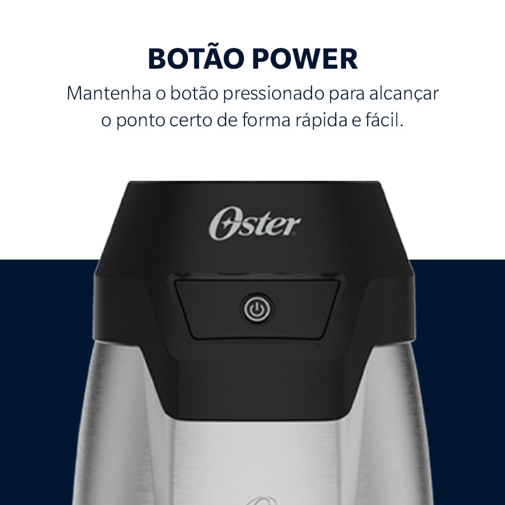 Blender Power Inox Oster com 2 Jarras To Go - Oster