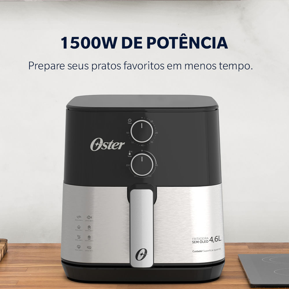 Fritadeira Inox Compact 4,6L | Oster - Oster