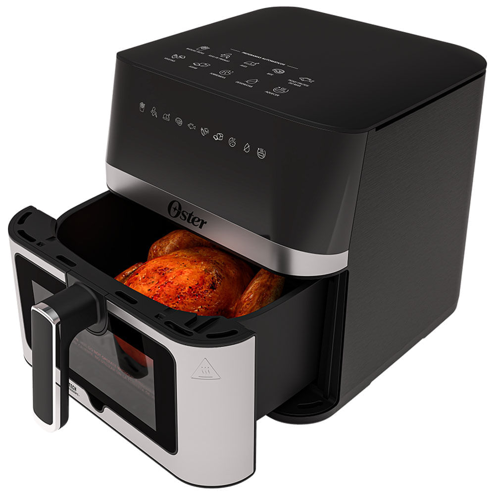 Fritadeira Inox DiamondTech Oster 7,5L com Visor Transparente - Loja ...